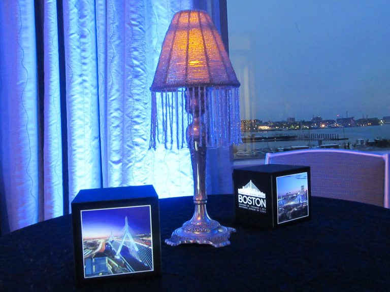 Lightup branded table centerpieces gallery - Illuminaria