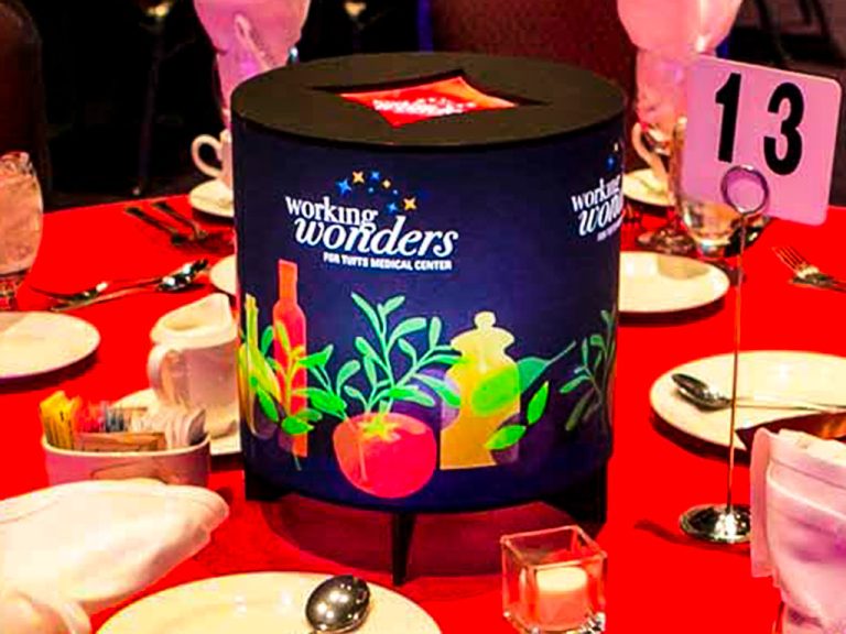 Lightup branded table centerpieces gallery - Illuminaria