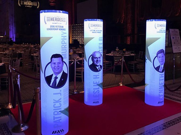 Lightup branded table centerpieces gallery - Illuminaria